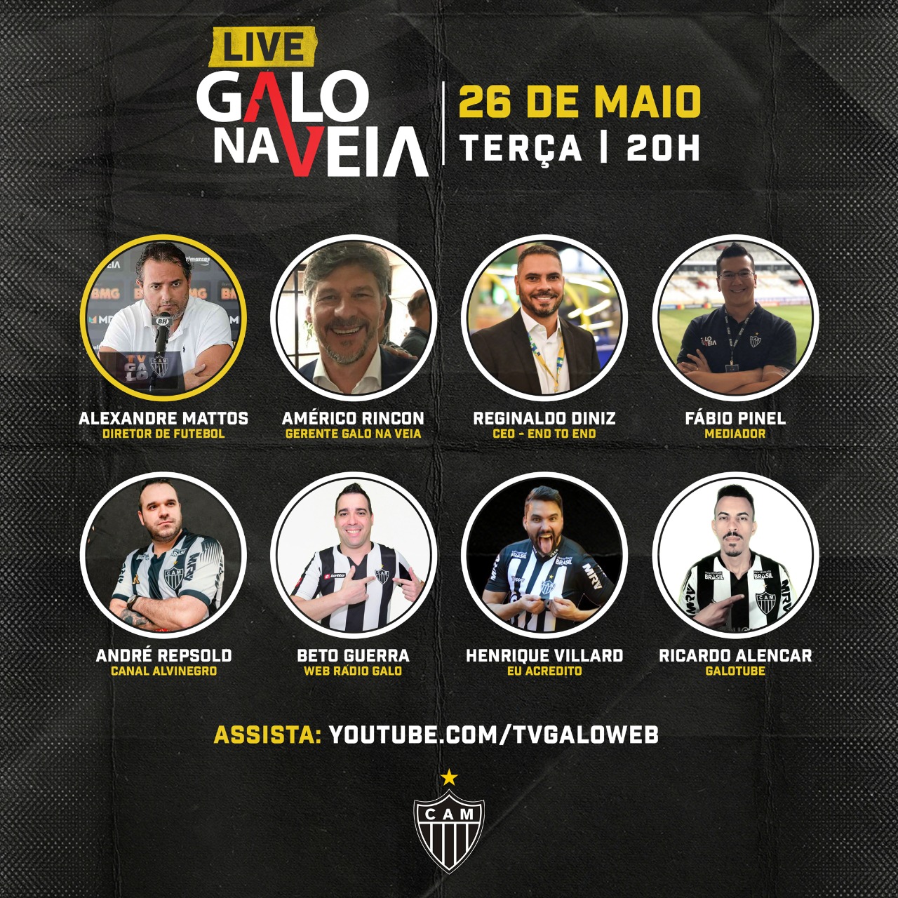 Confira a live do Galo na Veia nesta terça-feira - Clube Atlético Mineiro